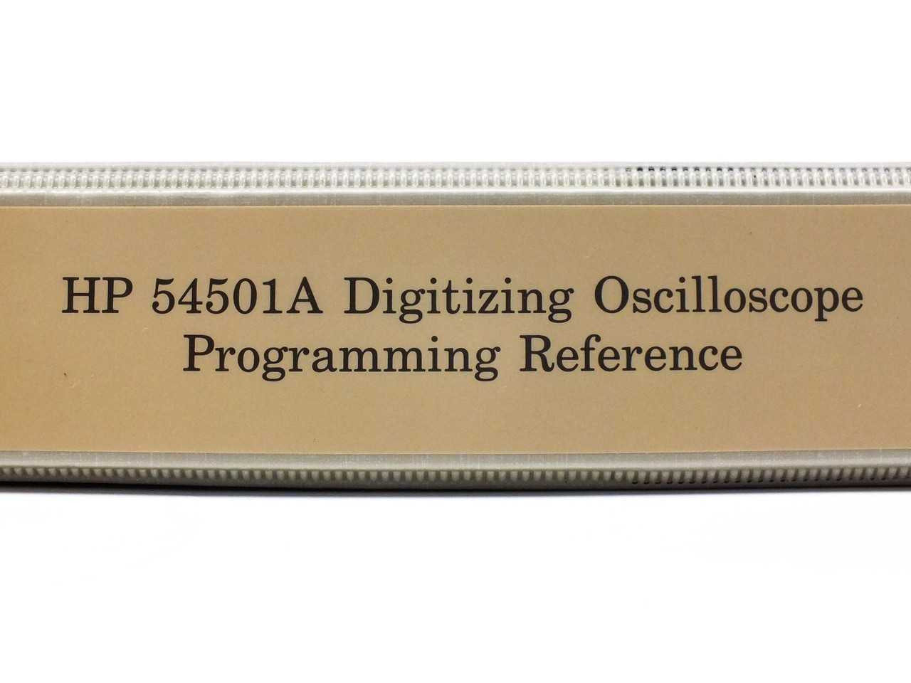 HP 54501A 100 MHz Digitizing Oscilloscope Programming Reference
