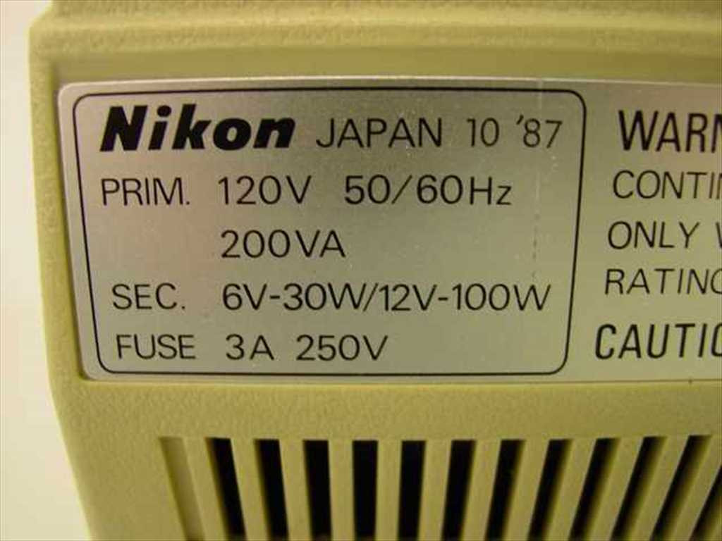 Nikon UN Microscope Light Source / Illuminator Transformer
