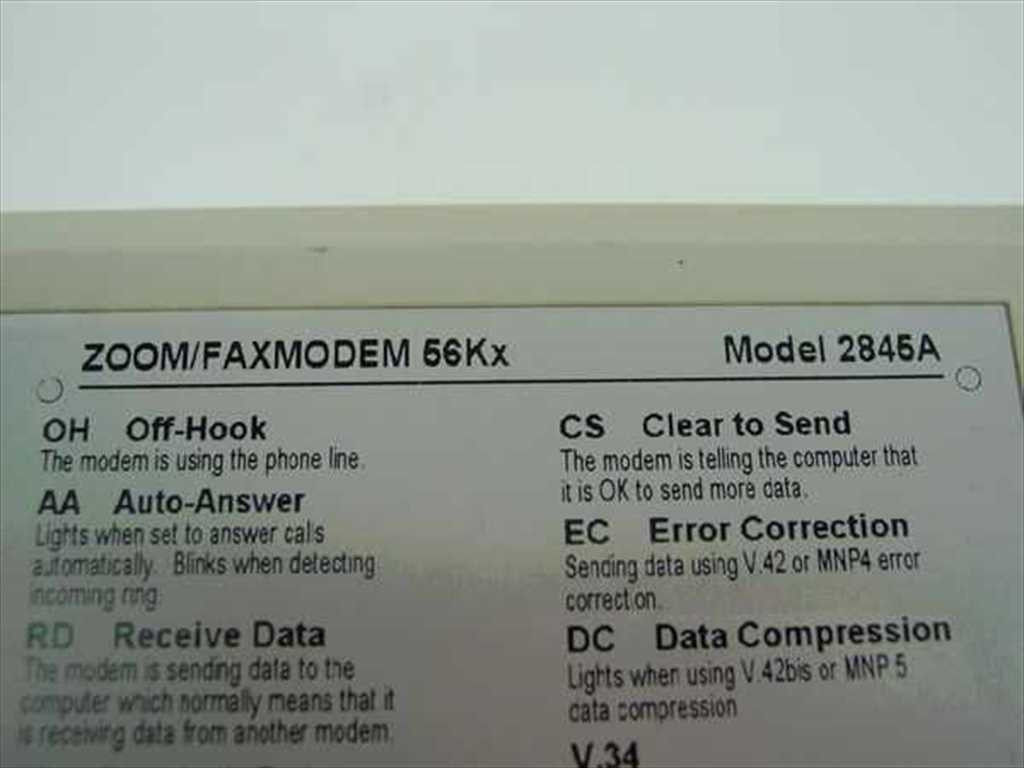 Zoom 2845A External K56 Flex Modem