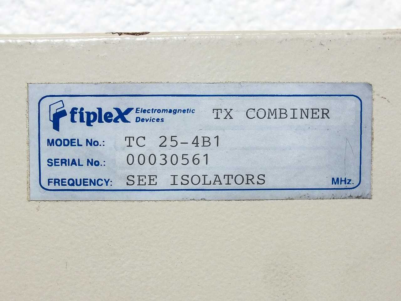 Fiplex TC 25-4B1 Combiner Dual Junction Isolators Transmitter Combiner