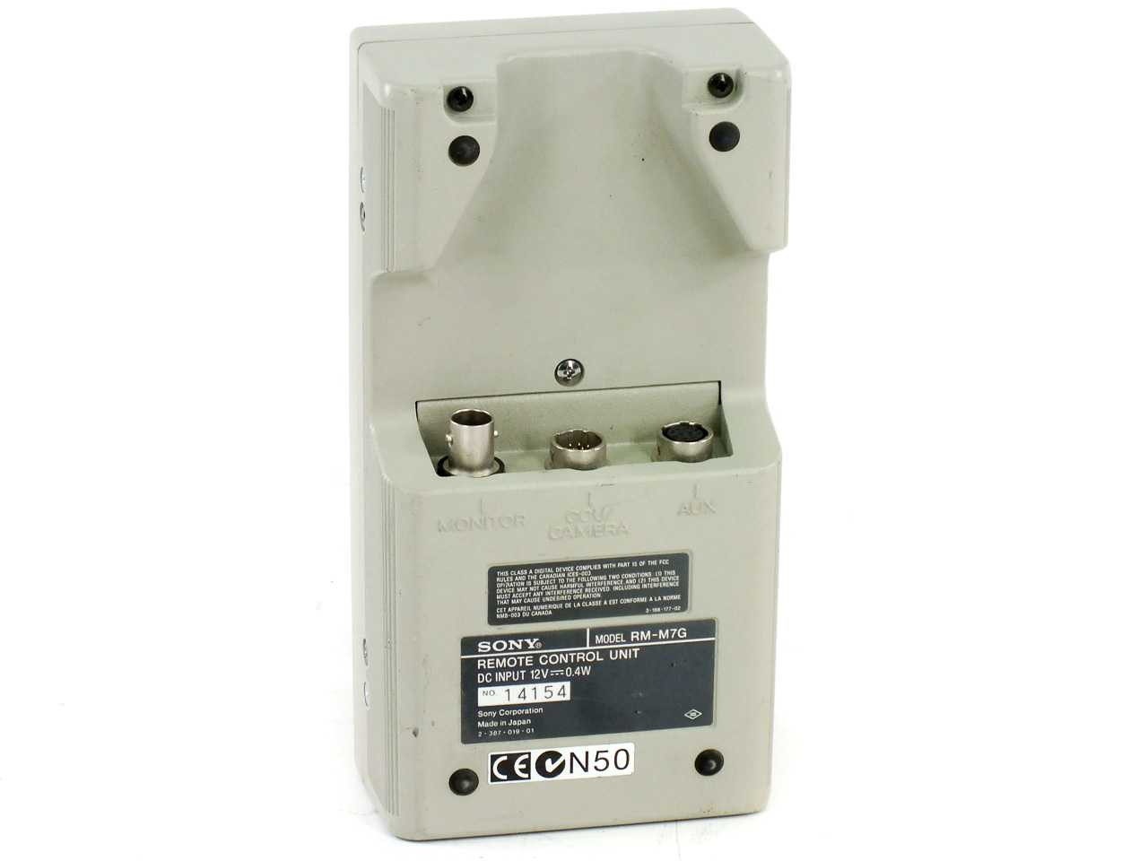 Sony RM-M7G Remote Control Unit for DXC-M7 Series Broadcast Camera - DC ...