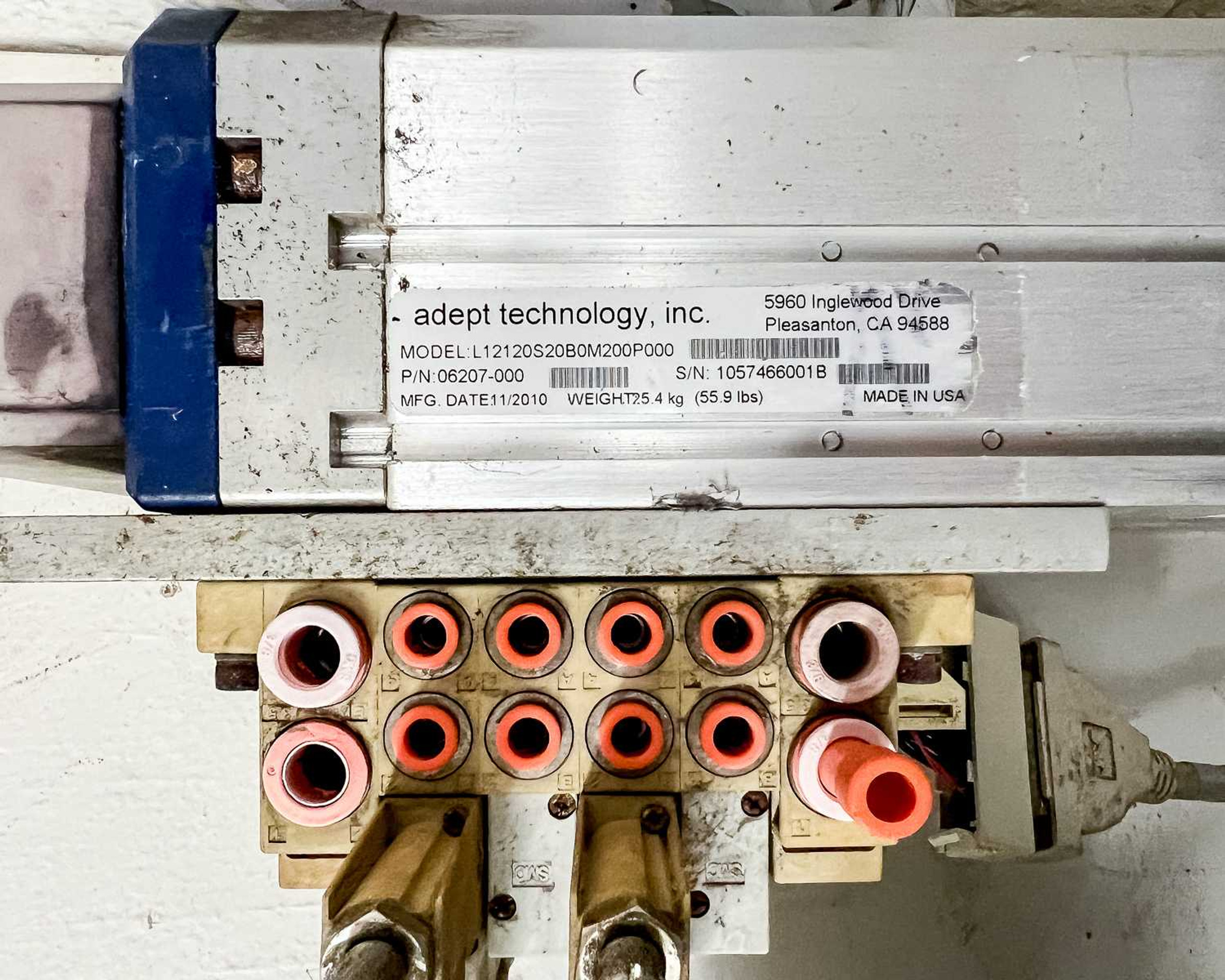 Adept 06207-000 Python Linear Module Pneumatic Slider 125mmx83mm 1500mm ...