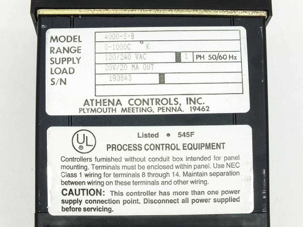 Athena Controls 4000-S-B 0~1000°C Process Control Temperature ...