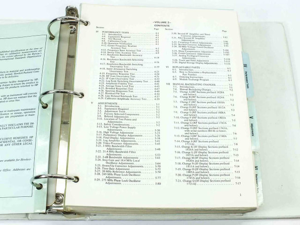 HP 8568A Spectrum Analyzer 100 Hz - 1.5 GHz Operating and Service ...