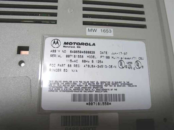 Motorola FT100S External CSU / DSU T1 Network Modem FT 100S