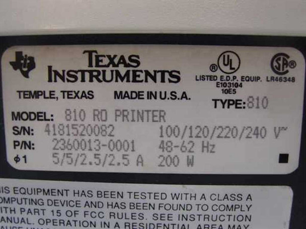 Texas Instruments 810-RO Dot Matrix Printer