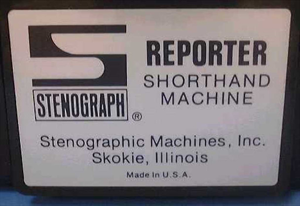 Stenograph Reporter Reporter shorthand machine