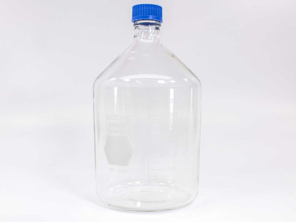 Kimble 14395-5000 KIMAX 5000mL GL 45 Glass Storage / Media Bottle with Cap