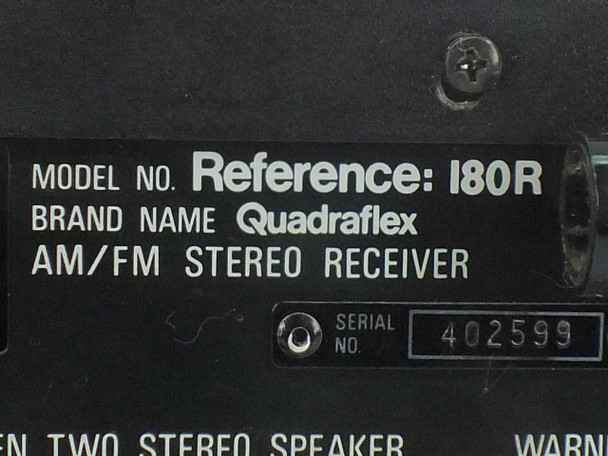 Quadraflex Reference:180R AM/FM Stereo Receiver-18W per Channel- 4 ...