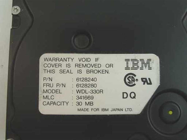IBM 6128280 30MB MCA Hard Drive for 8550 / 8555sx - WDL-330R - As Is ...