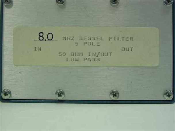 Bessel 8.0 MHz 5 Pole Bessel Filter 50 Ohms In/Out Low Pass in ...
