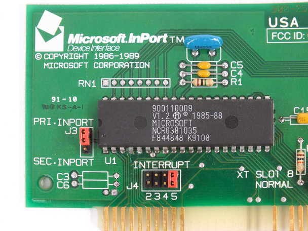Microsoft 900-255-018 Rev P InPort Device Interface 8-bit ISA BUS Mouse ...