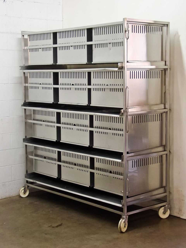 Lab Products Stainless Steel Modular Animal Cage System with 12 ...