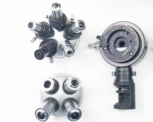 Olympus Tokyo Microscope Optical Component Set Neo & MPlan Lenses ...