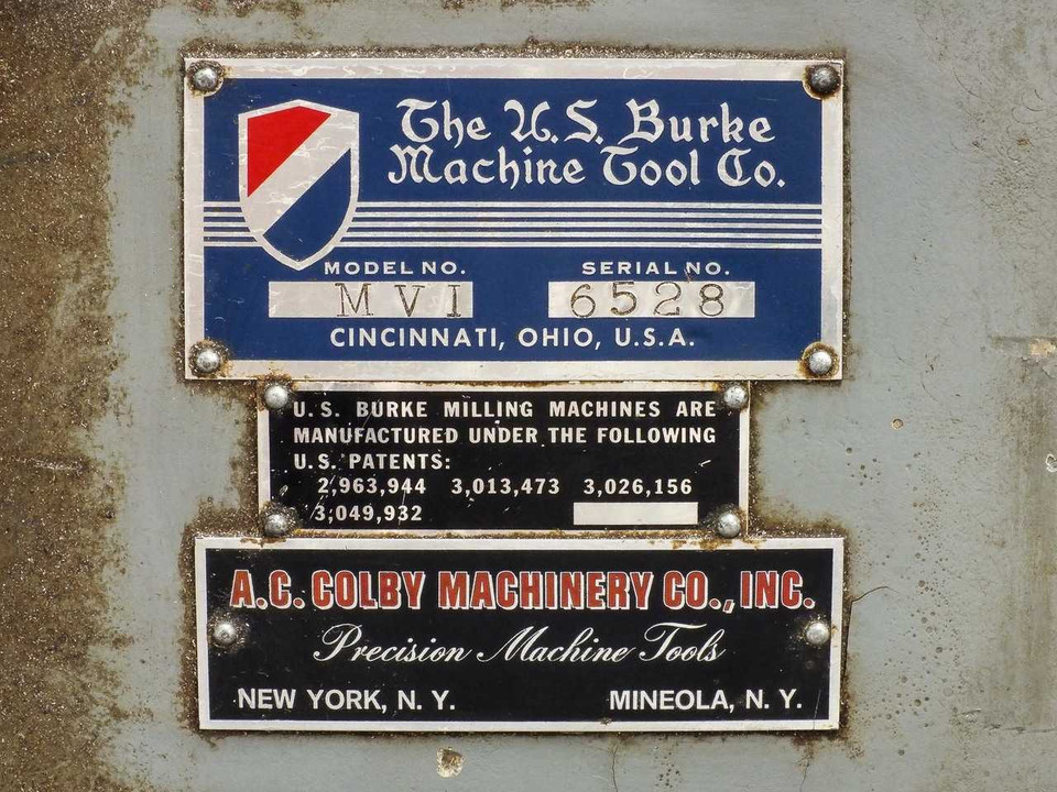 US Burke Machine Tool Co MVI Millrite Adjustable Angle Lathe 180 ...