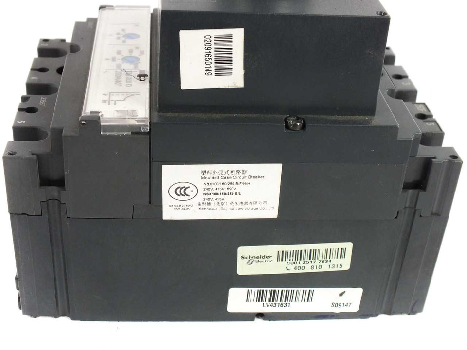 Schneider LV431631 200Amp TM200D NSX250F Circuit Breaker with ON/OFF Knob