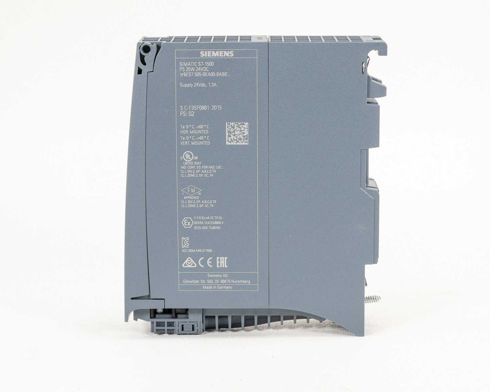 Siemens 6ES7505-0KA00-0AB0 S7-1500 System Power Supply PS 25W, 24VDC, 1.3A