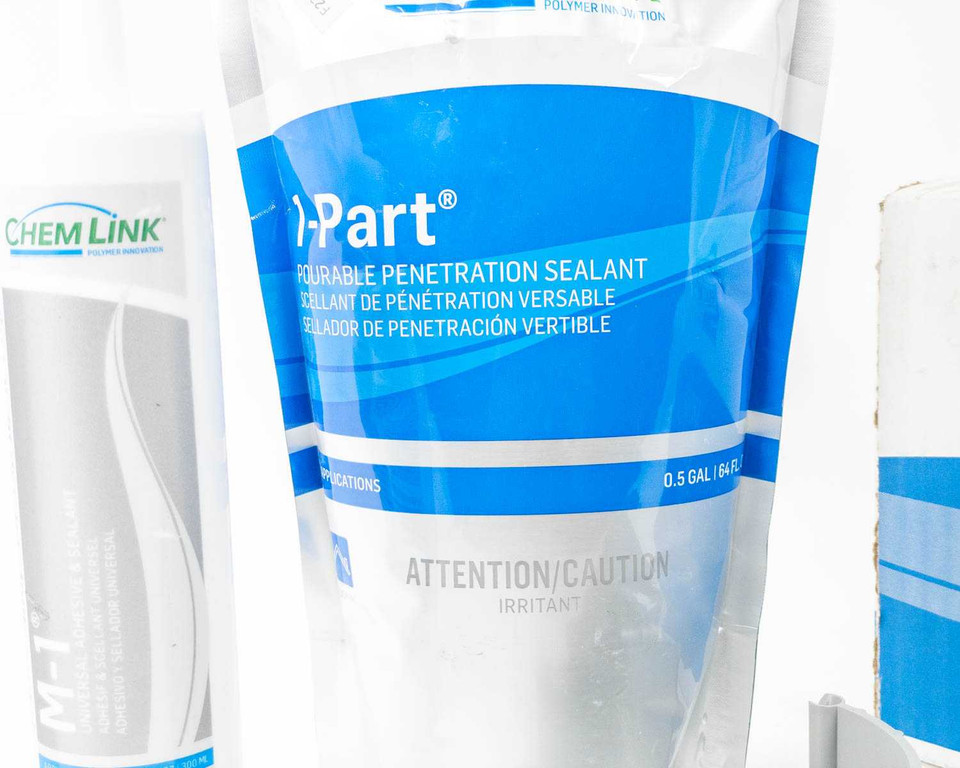 Chem Link F1354GR Penetration Seal 4" E-Curb System Kit 1/2 gallon, New ...