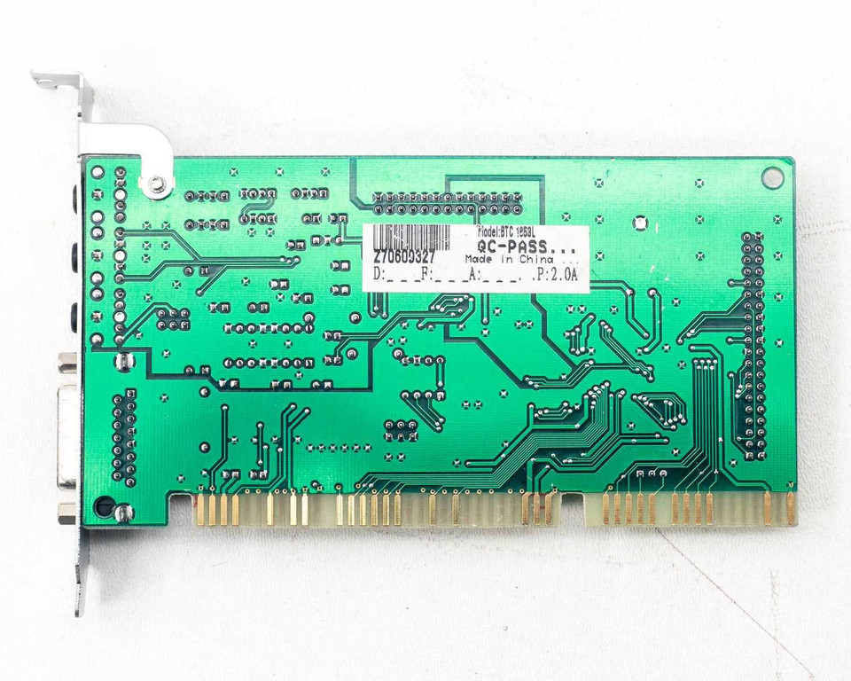ESS BTC 1853L 16-Bit ISA Sound Card ES1868F AudioDrive Chip w/ Game ...