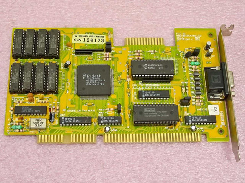 Trident ISA EGA/VGA Video Card (8916CX2/4/8 LC2 Rev C)