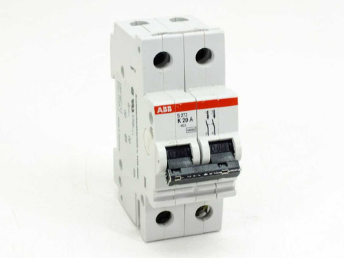 ABB S272-K20A Circuit Breaker 20AMP 2POLE 277/480VAC Din Rail Mount