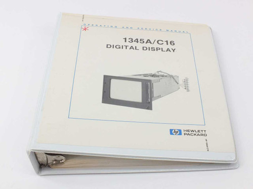HP 1345A/C16 Digital Display Operating and Service Manual