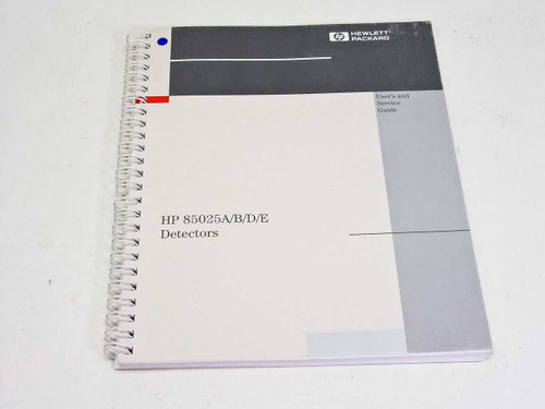 HP 85025A/B/D/E Detectors User and Service Guide
