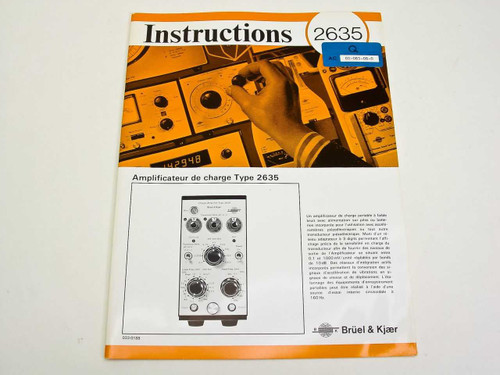 Bruel & Kjaer 2635 Instruction Manual - French