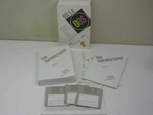 IBM DOS 5.0 Disk Operating System 3.5" Diskettes