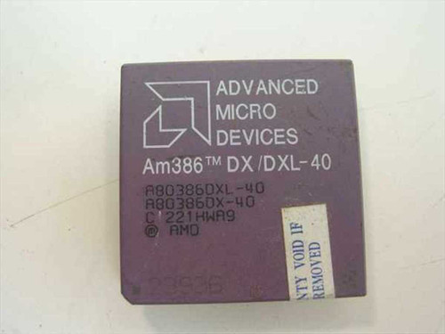 AMD Am386 DX/DXL-40 Vintage 386 40 Mhz Processor A80386DXL-40