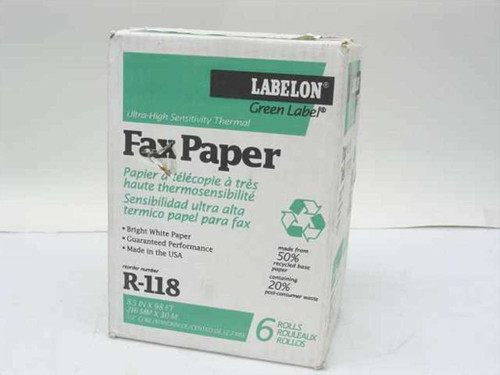Labelon R-118 Ultra-High Sensitivity Thermal Fax Paper 6 rolls