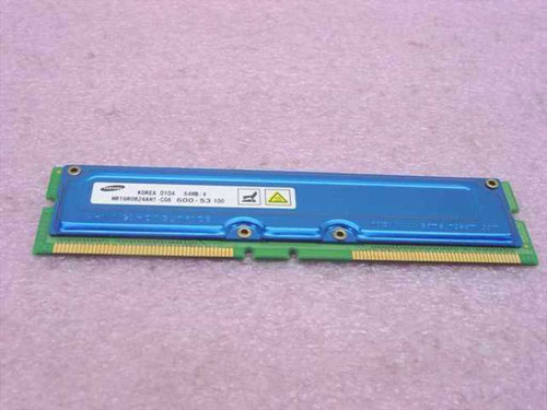 Samsung MR16R0824AN1-CG6 64MB Rambus 184-pin PC600-53 NonECC RDRAM RIMM