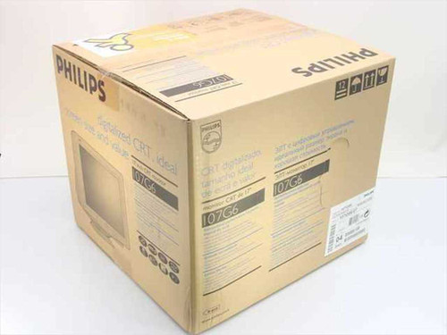 Philips 107G66/27 17" 107G6 CRT Black Computer Monitor w/Original Box