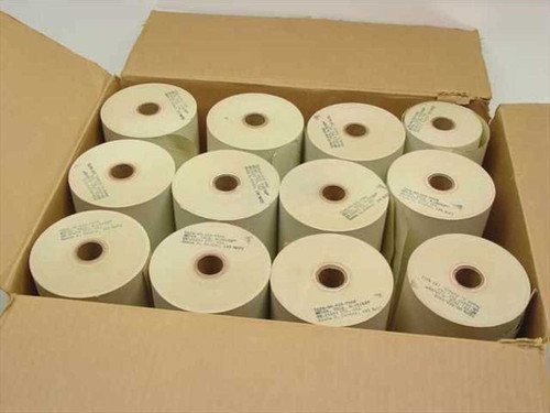 Generic 7530-00-223-7966 12 Teletype Machine Paper Rolls (Grade B, Canary)