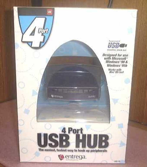 Xircom HUB-4U USB 4 Port Hub 2 USB 1 Serial 1 Parallel