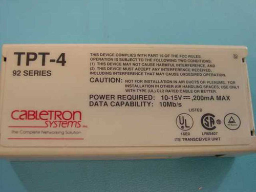 Cabletron TPT-4-92 SERIES Transceiver with Lanview 802-3 10base-T
