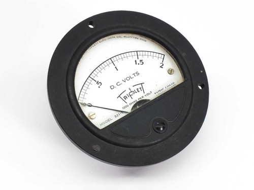 Triplett Model 321-T 0-2 D.C. Volts Gauge