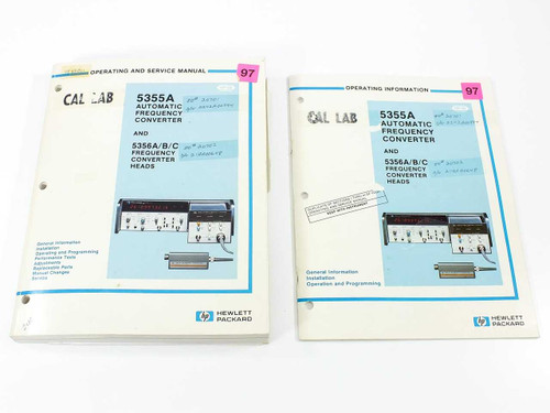 HP 5355A & 5356A/B/C Frequency Converter & Heads Operating & Service Manual