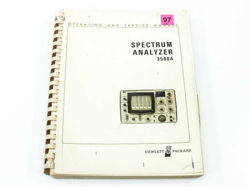 HP 3580A Spectrum Analyzer Operating and Service Manual - Soft Cover