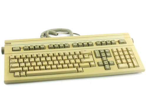 Wang 725-3488-US Terminal Keyboard with Detachable 4-Pin Cable - Yellowed