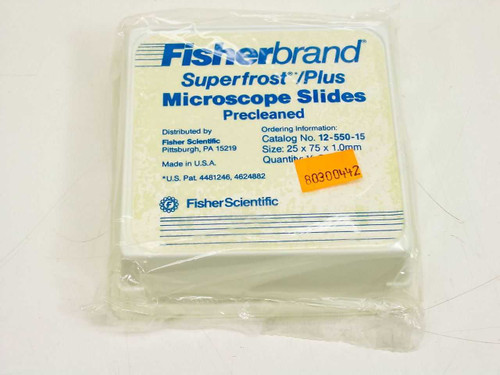 Fisher 12-550-15 Superfrost Plus Precleaned Microscope Slides 1/2 Gross ...