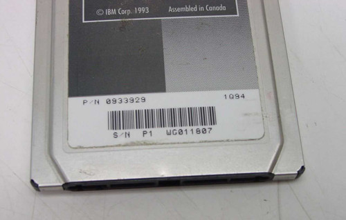 IBM PCMCIA Token Ring 16/4 Card 0933929