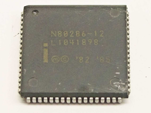 Intel 286 12 MHz Processor CPU 68-Pin Plastic LCC (N80286-12)