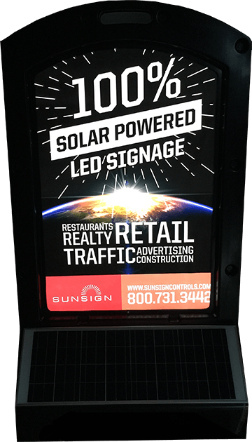 Solar Powered Portable Display Sign | Sun Sign Controls | Weatherproof ...