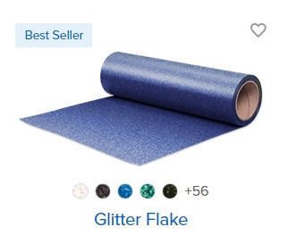 CAD-CUT® Glitter Flake™ Heat Transfer Vinyl - 20" x 10yds | Kgsupplies.com