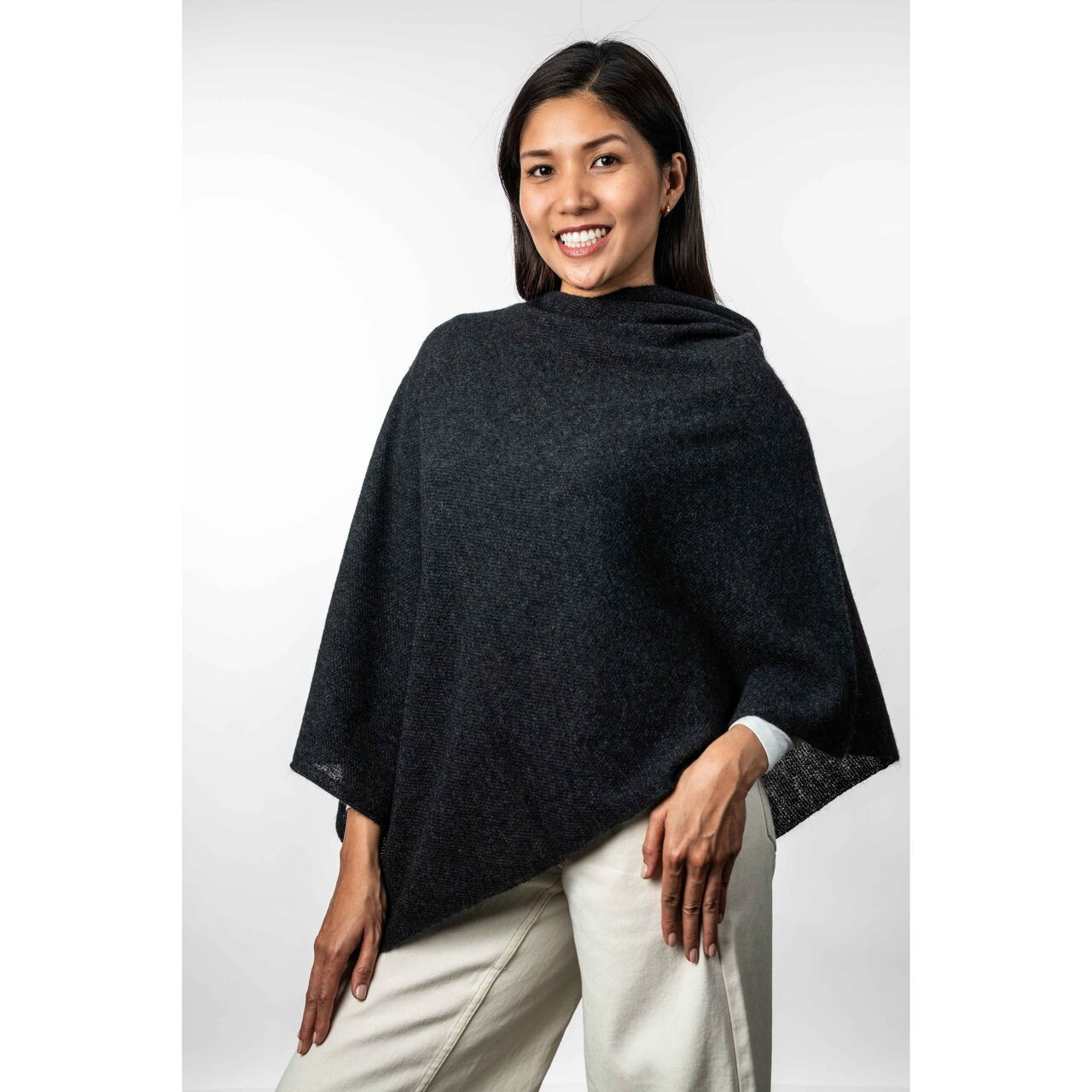 Koru Merino & Possum Two Way Poncho | Womens