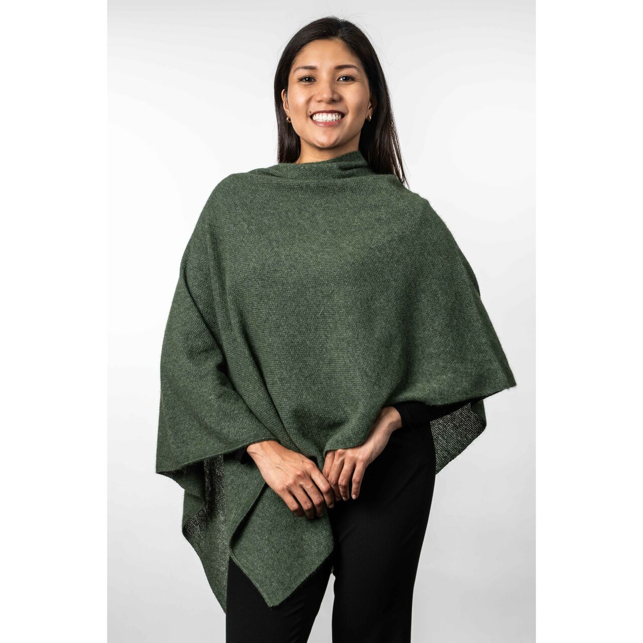 Koru Merino & Possum Two Way Poncho | Womens