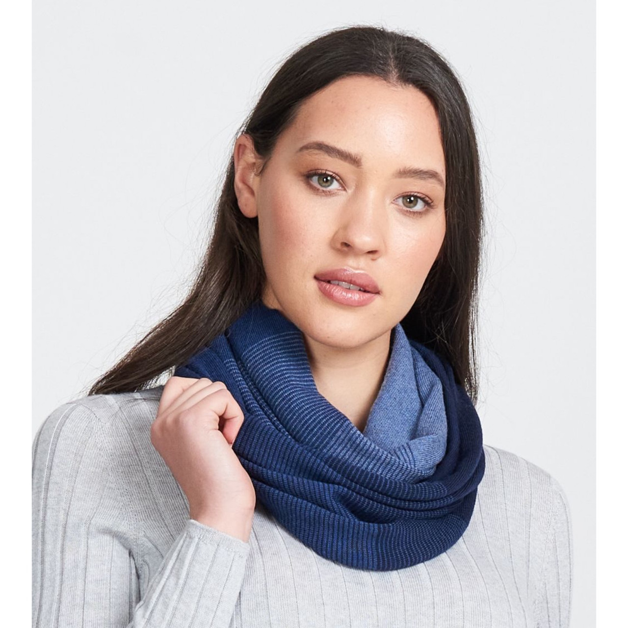 Royal Merino - 100% Merino Graduated Stripe Infinity Scarf - The Tin Shed