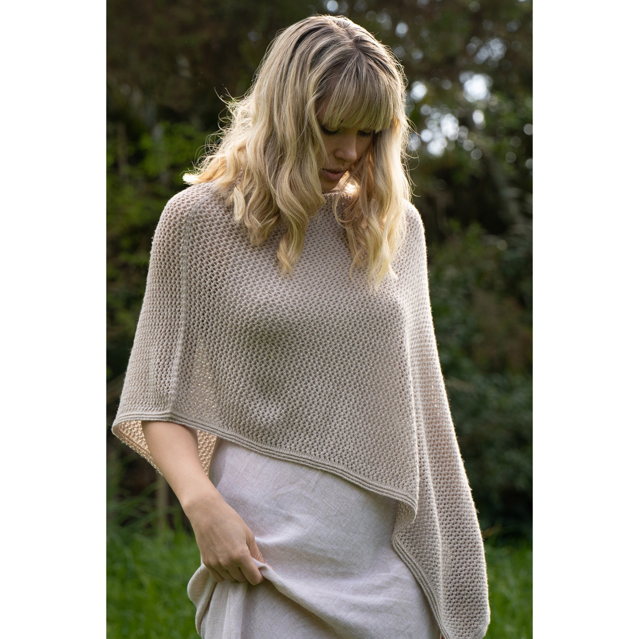 Lothlorian | Cotton and Merino Mesh Poncho