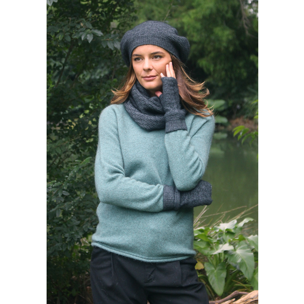 Lothlorian - Merino & Possum Dash Set (Beret, Mittens & Neck-warmer ...